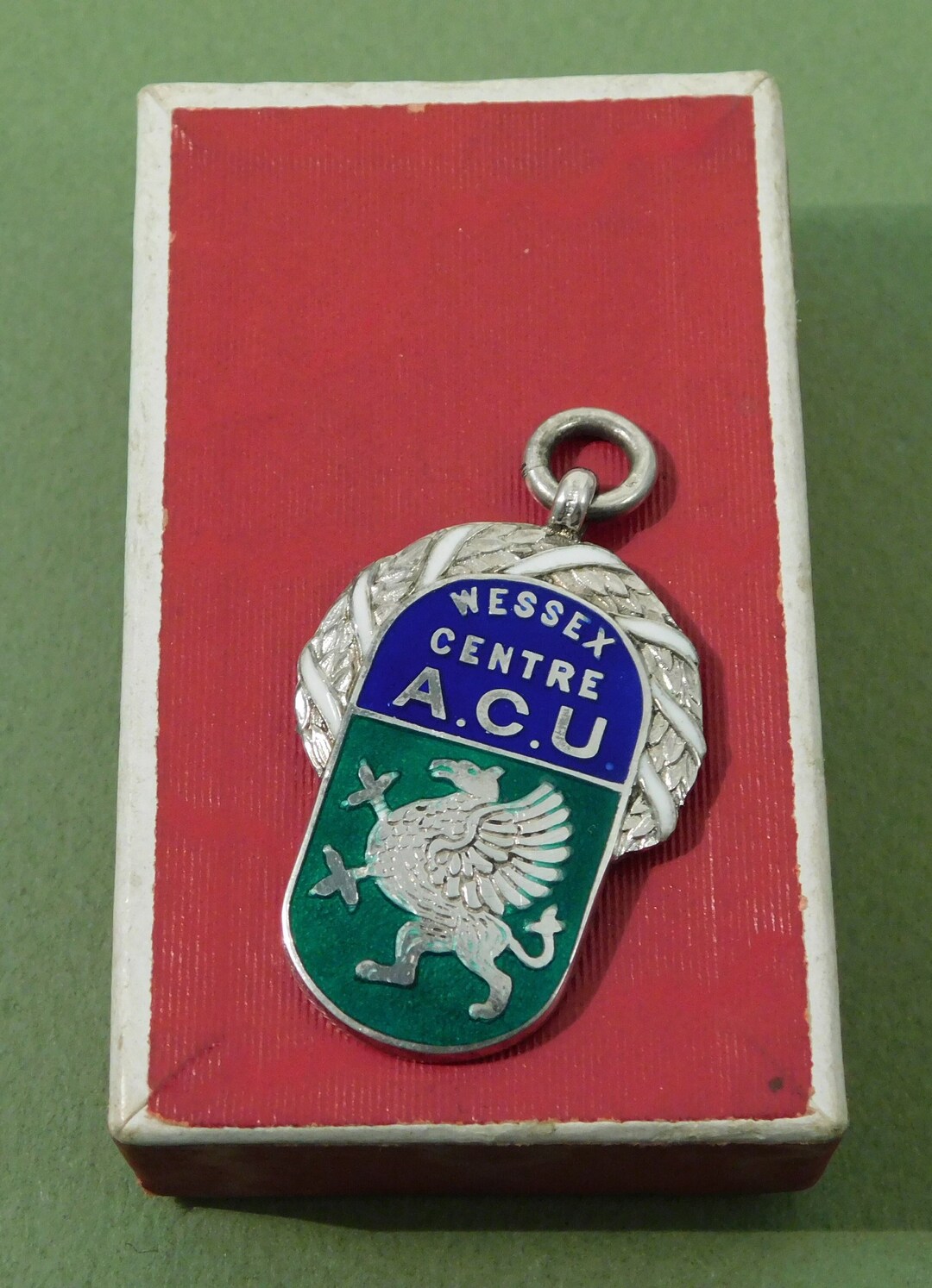 Vintage Wessex Auto Cycle Union Silver & Enamel Prize Fob Medal 1930 ...