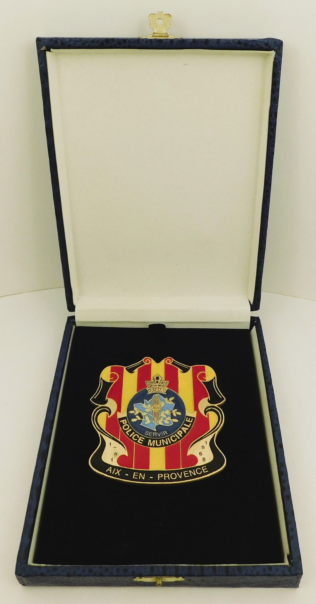 Vintage Police Municipale Provence French Presentation Shield Plaque in ...