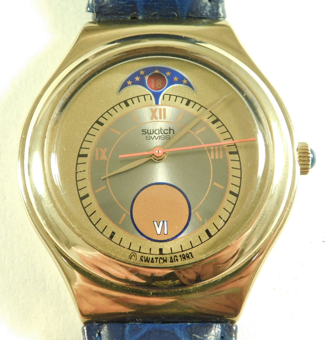 Classic Gentlemans Swatch Gold Plated Quartz Wristwatch 'handsome ...