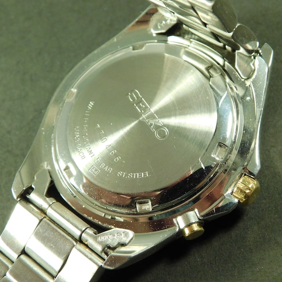 Working Seiko Mans Kinetic Day Date Wristwatch 5M63 0… - Gem