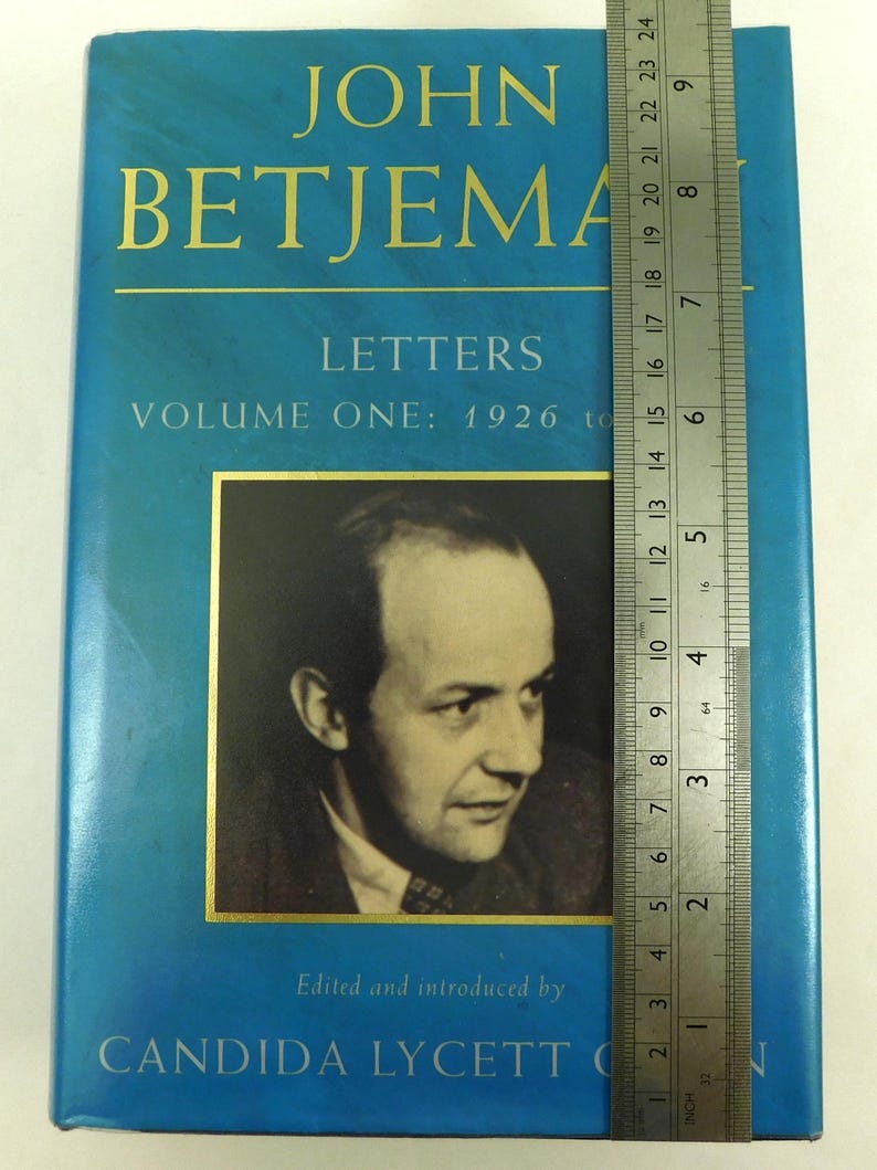 John Betjeman Letters Volume One 1926-1951 First Edition Book ...