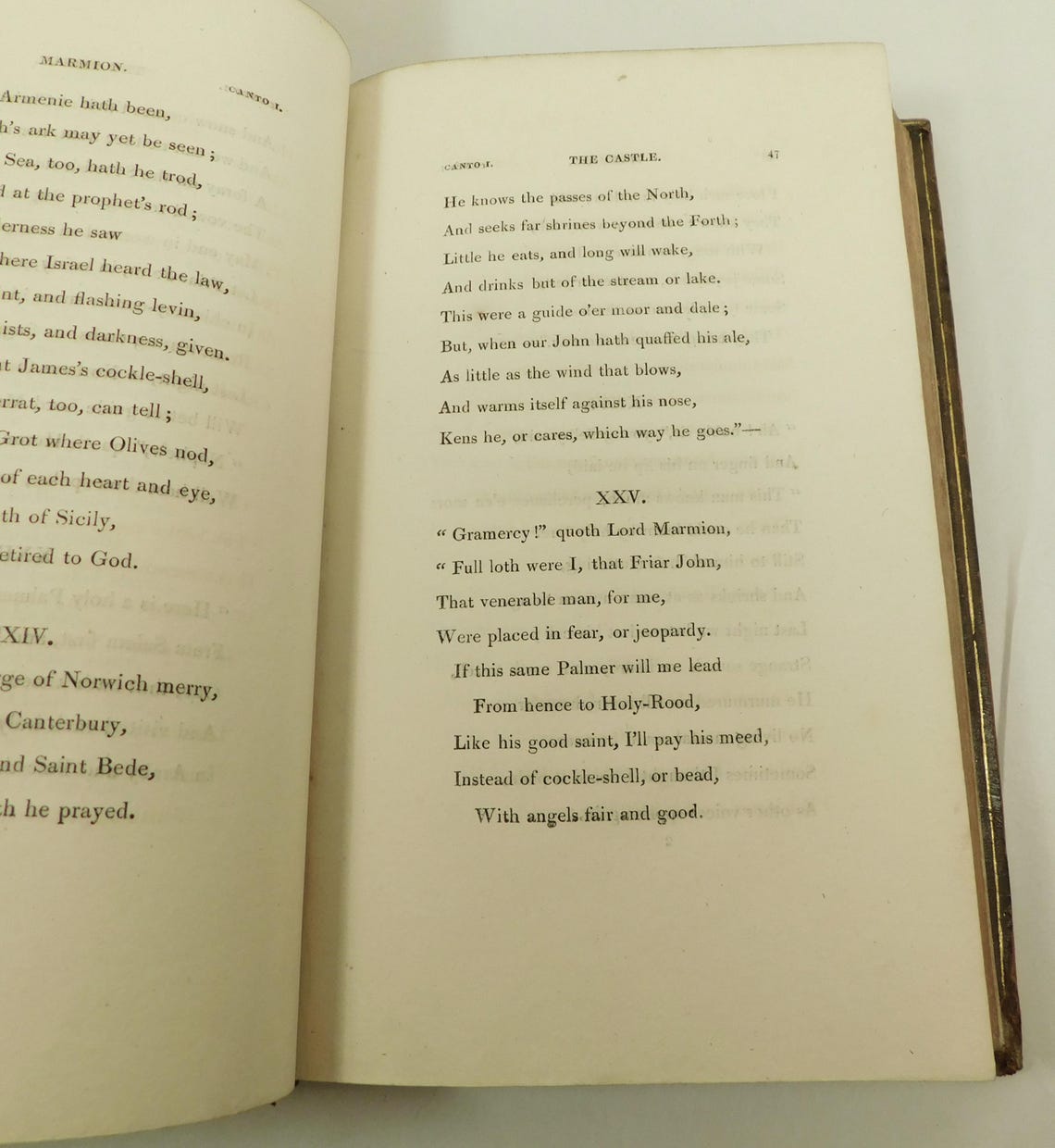 Leather Poetry Book Walter Scott Marmion Flodden Field Antique 2nd ...