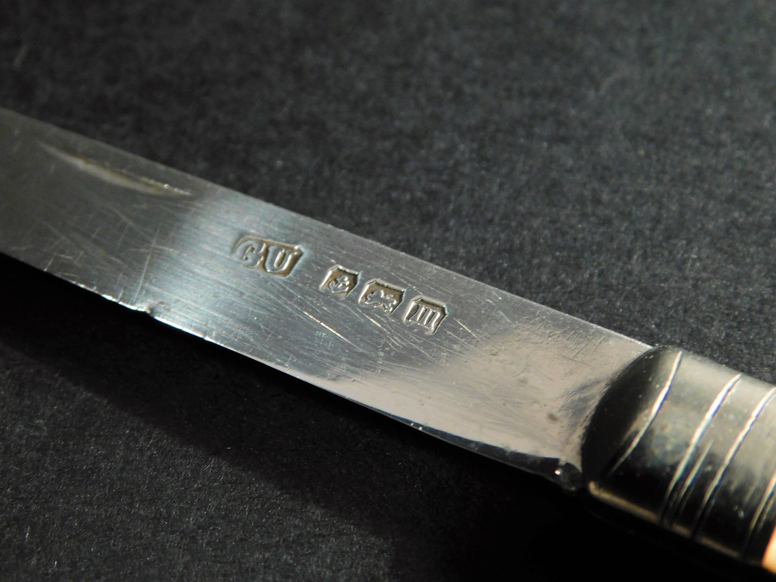 Antique Solid Silver Blade And Mother Of Pearl Folding Fruit | Etsy