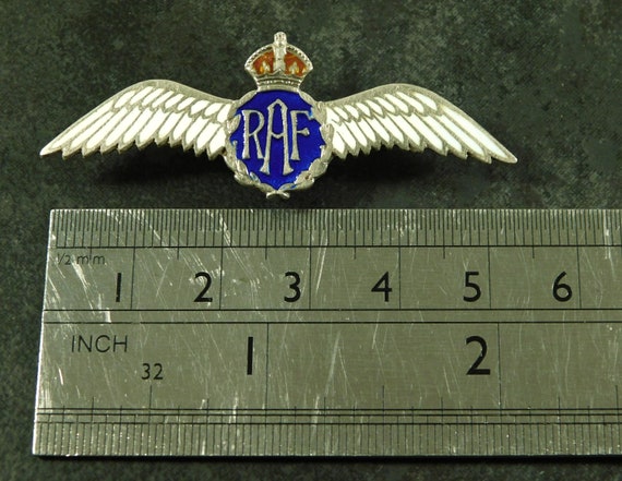 Vintage WW2 British Royal Air Force RAF Silver & Enam… - Gem