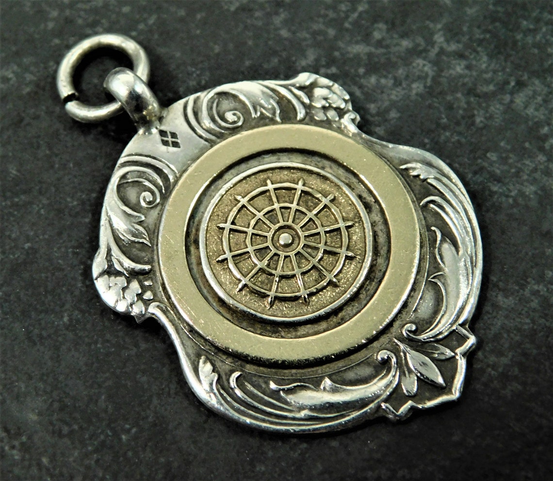Vintage Solid Silver Darts Design Pocket Watch Chain Medal Fob - Etsy