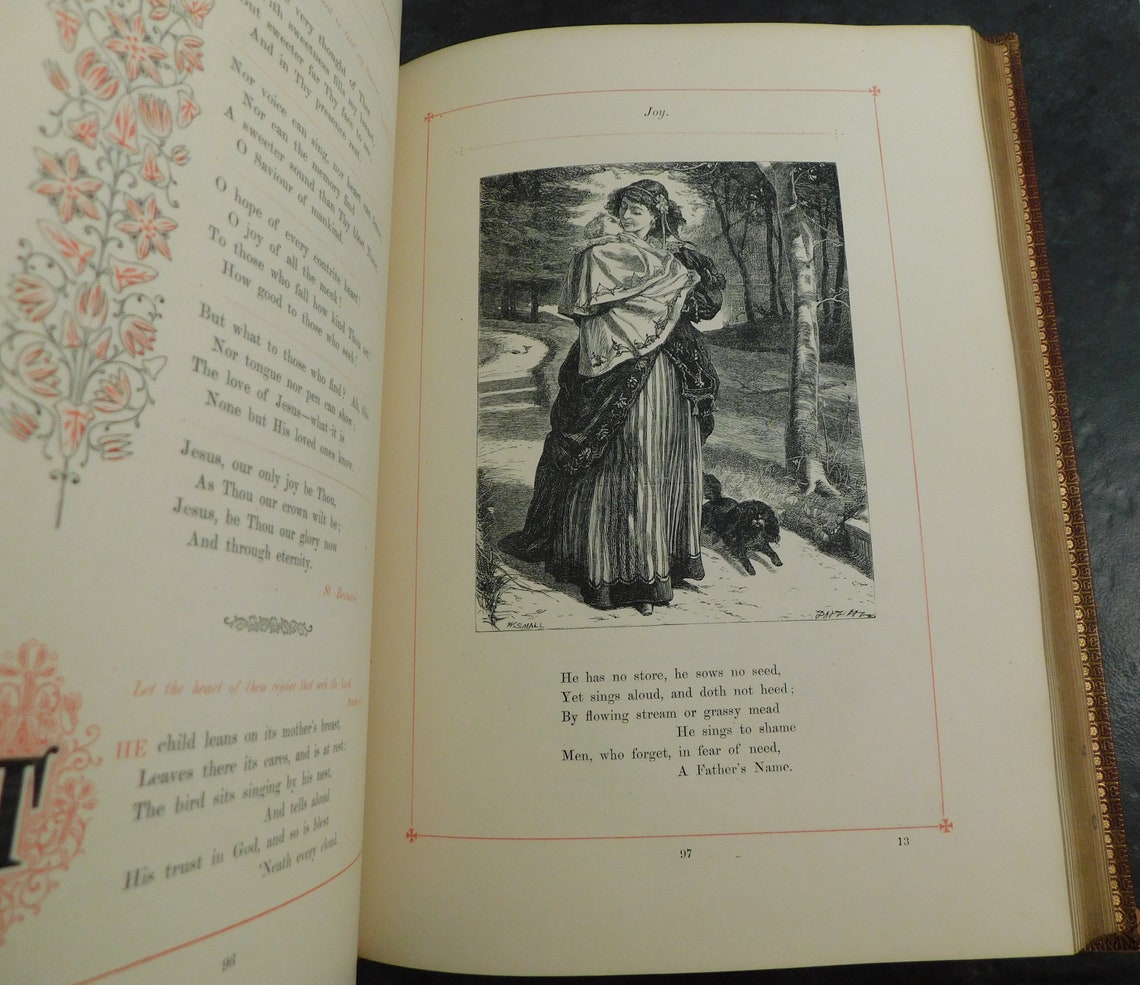 Antique Victorian Book Leather Binding the Spirit of Praise - Etsy