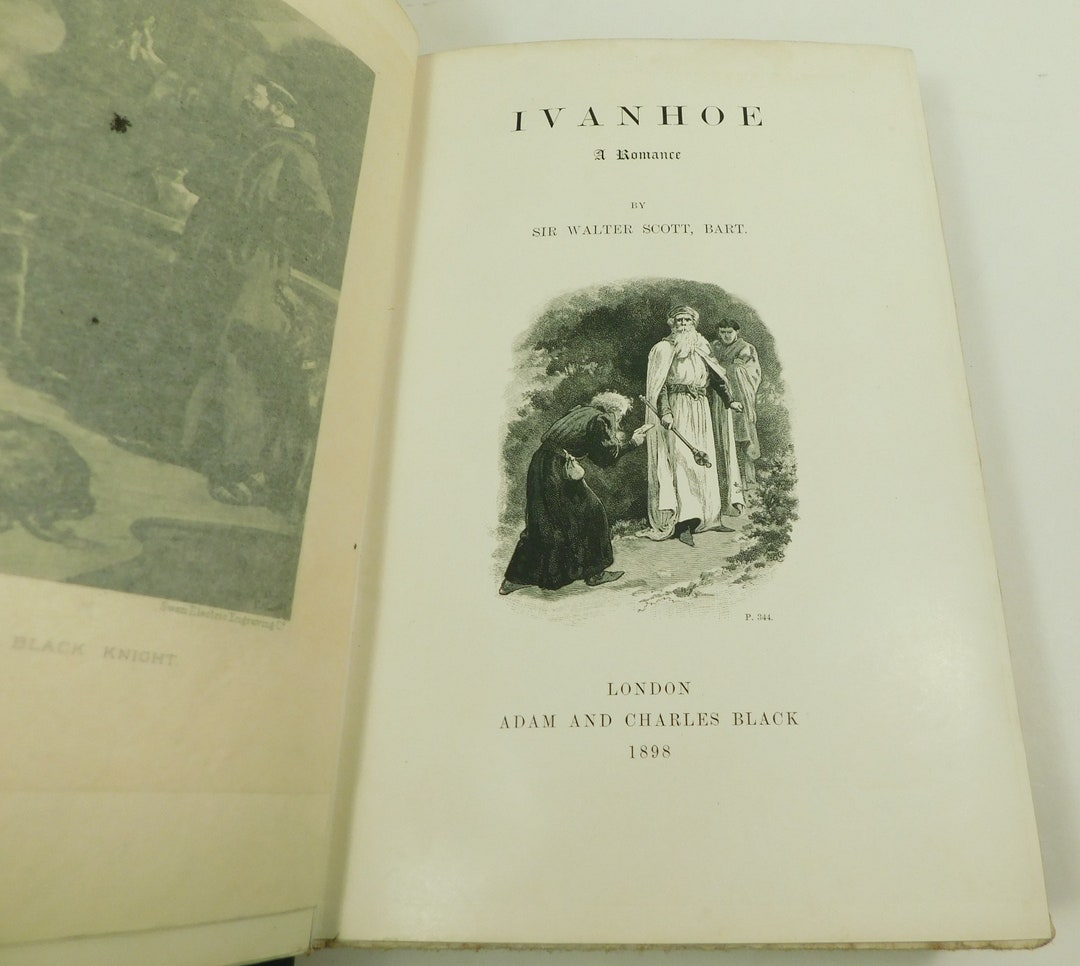 Birkbeck College Antique Victorian Book Walter Scott Waverley Ivanhoe ...