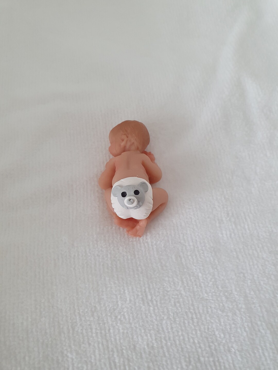 Handmade Polymer Clay Fimo Baby, Teddy Cake Topper Baby Shower, Dolls ...