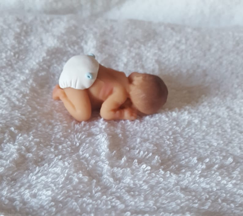 Handmade Polymer Clay Fimo Baby Boy Cake Topper Baby Shower - Etsy
