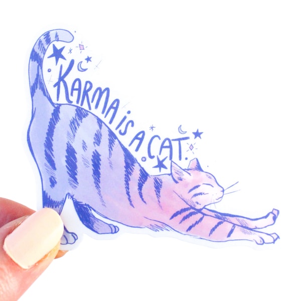Karma Cat Decal - Etsy