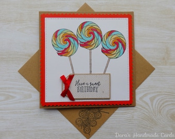 Lollipop card | Etsy