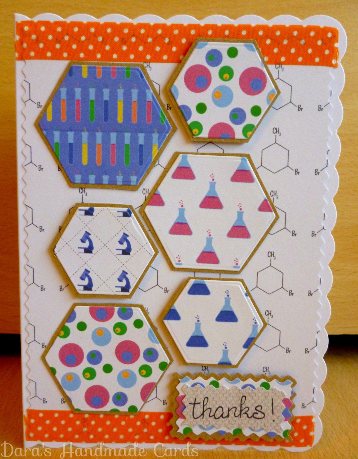 Handmade Science Themed Card Birthday Thank You Teacher - Etsy UK