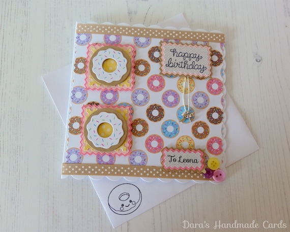 Handmade Donut Card Personalised for Any Occasion | Etsy