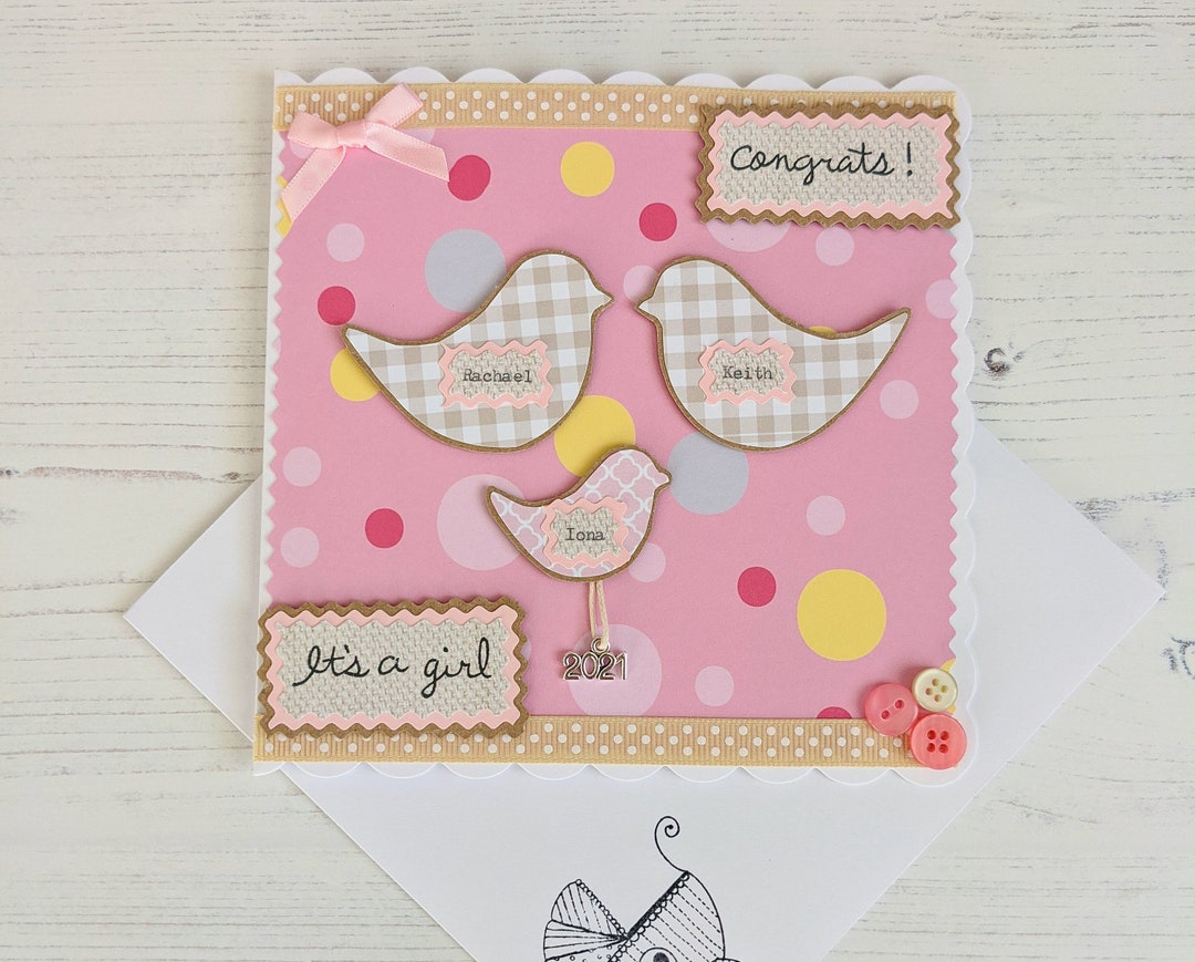 Handmade New Baby Bird Family First Child Congratulations - Etsy