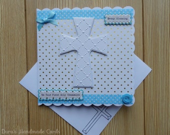 Handmade First Communion/confirmation Card Religious | Etsy