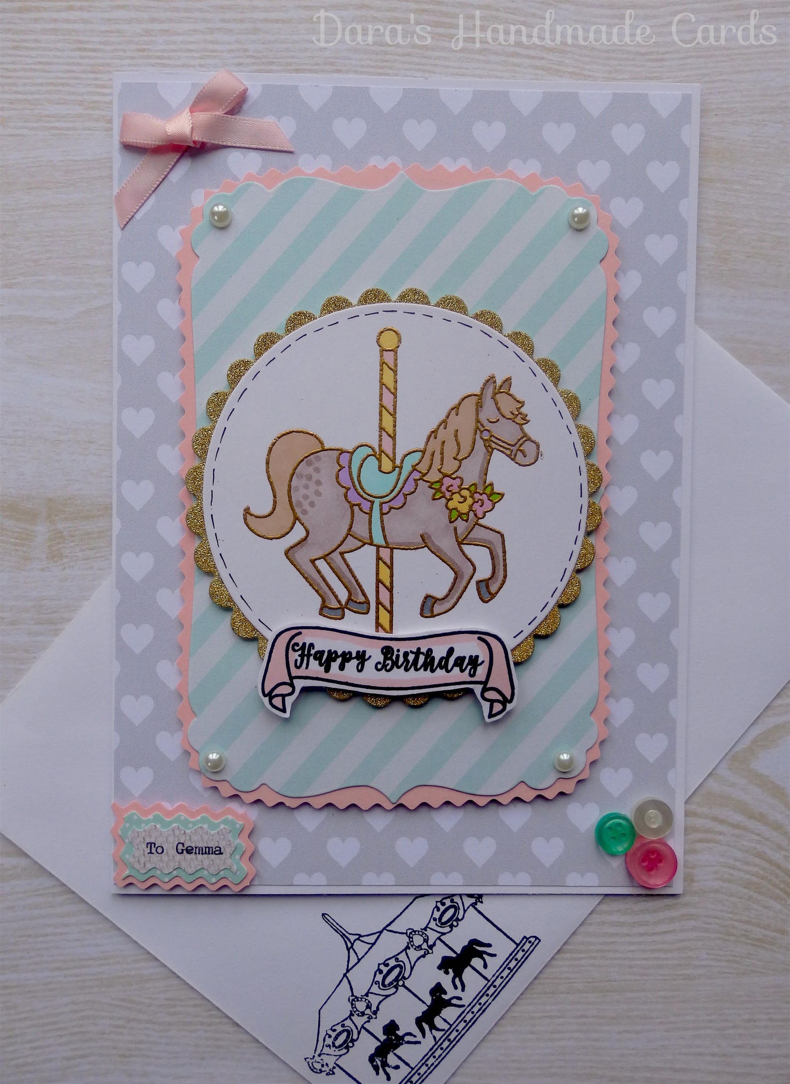 Handmade Carousel Horse Card Personalised Birthday Thank - Etsy
