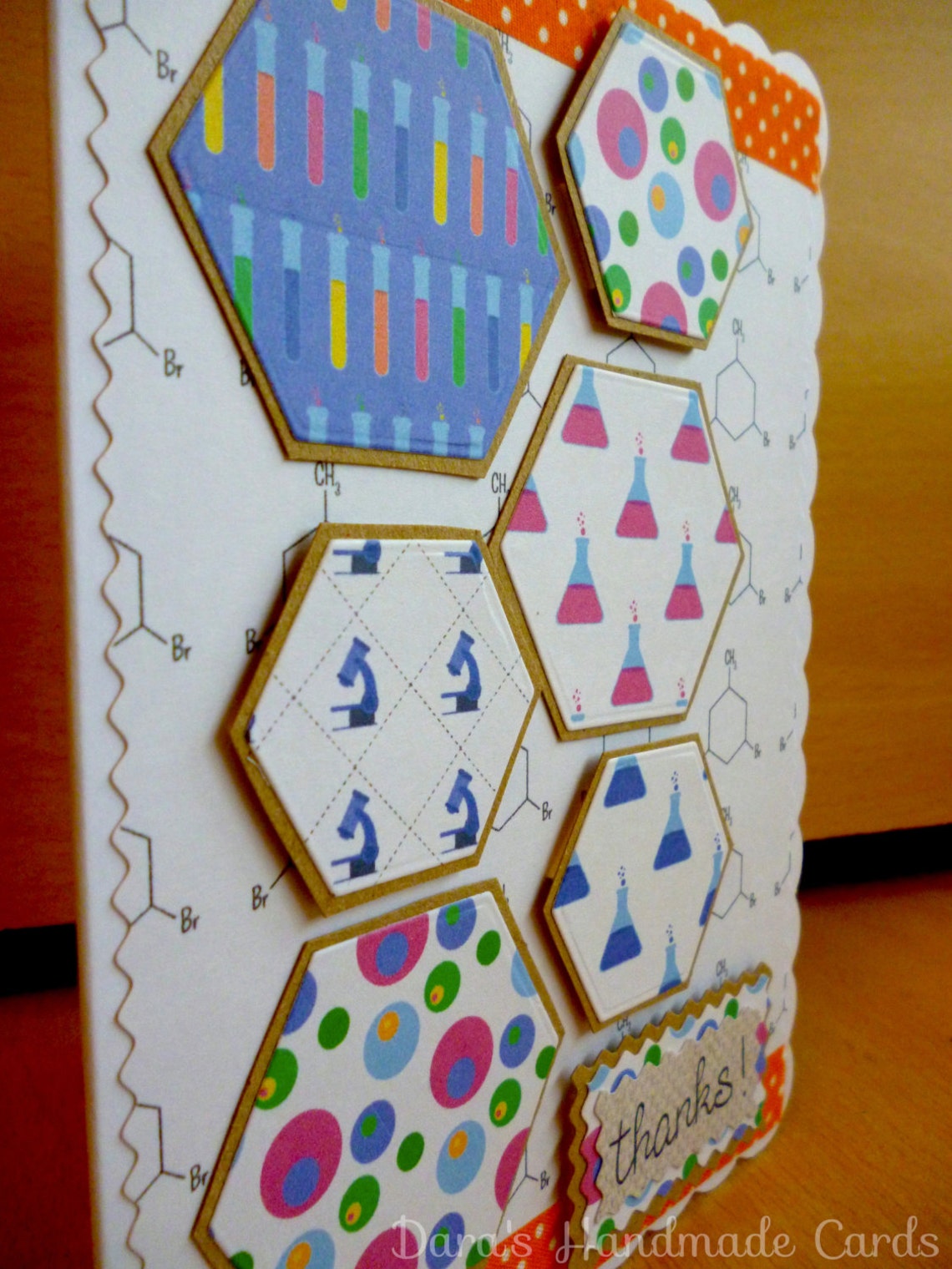 Handmade Science Themed Card Birthday Thank You Teacher - Etsy UK