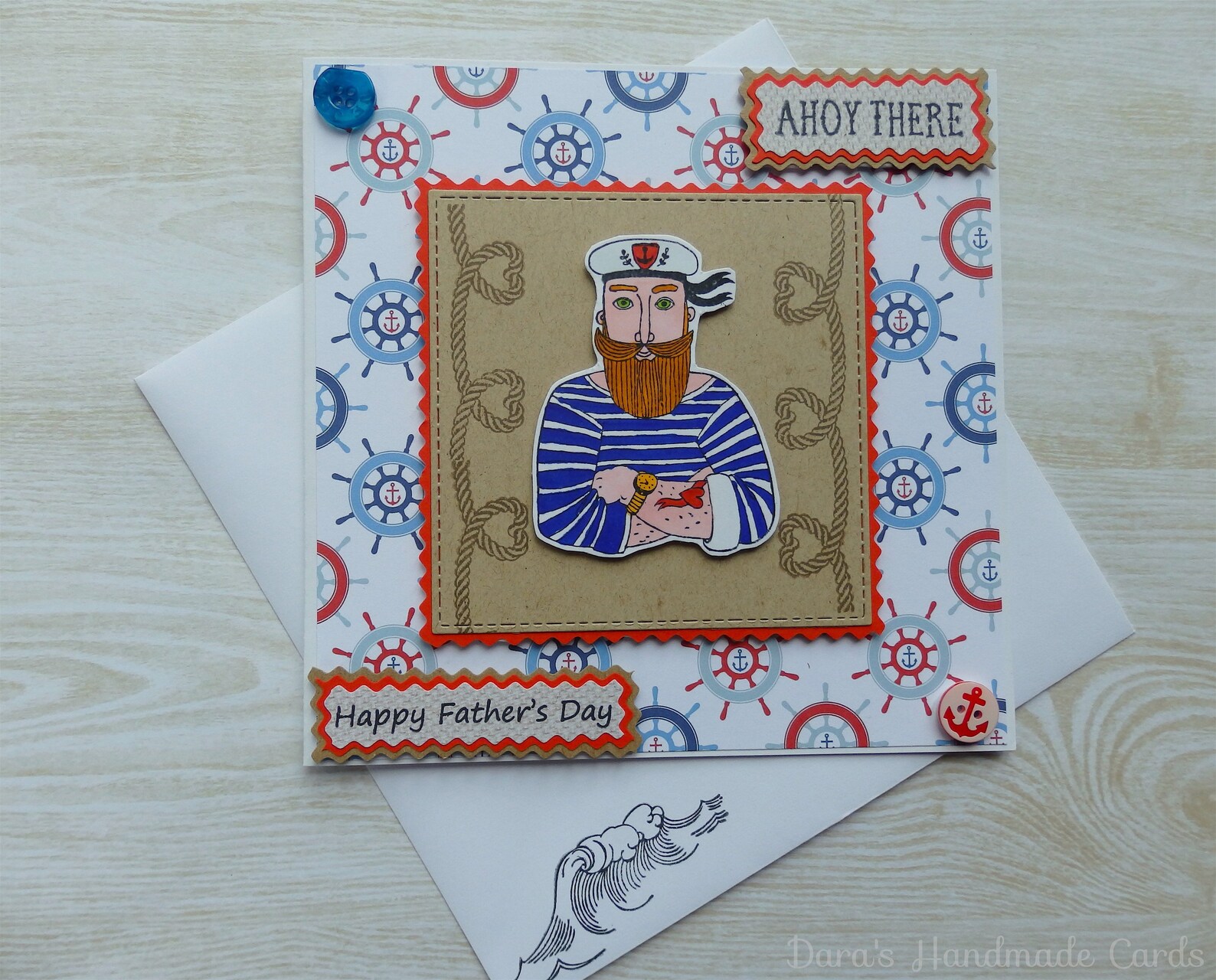 Handmade Nautical Sailor Birthday Card for Him Personalised - Etsy
