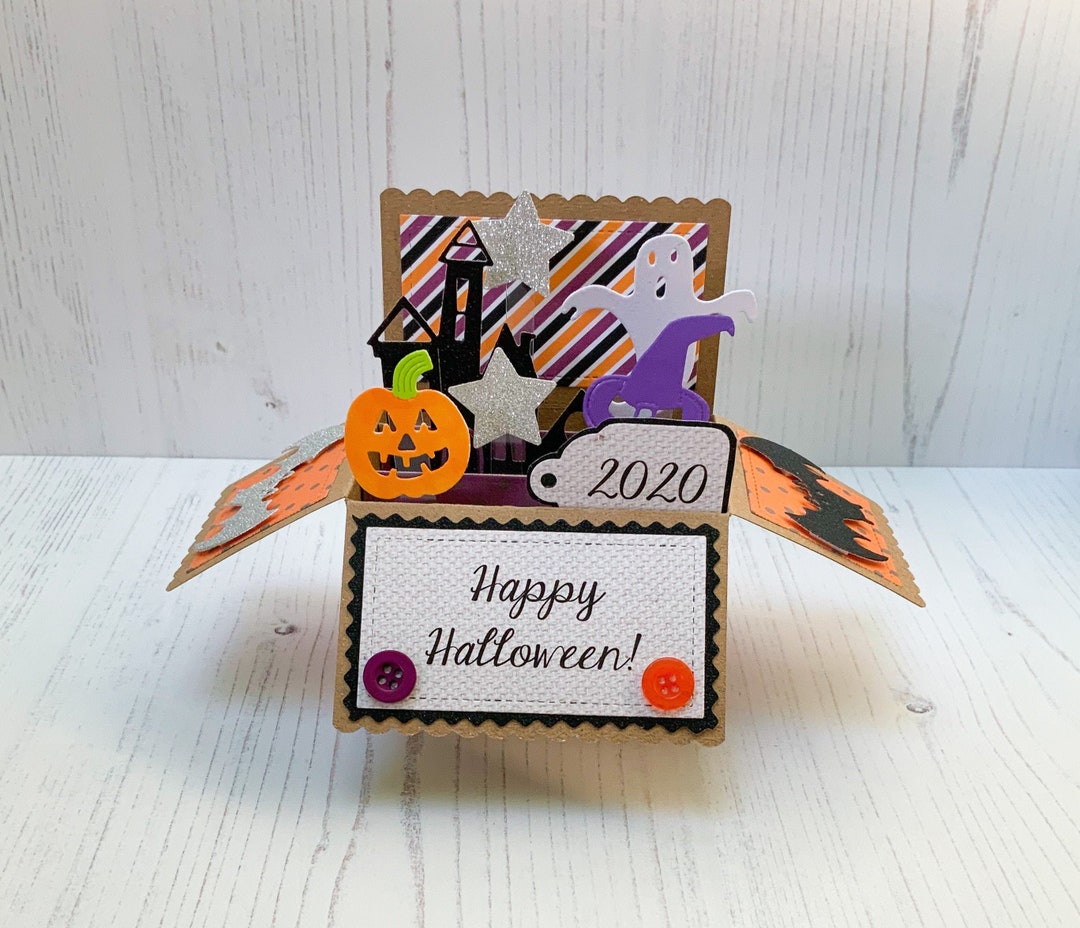 Handmade Halloween Pop up Box Card - Etsy