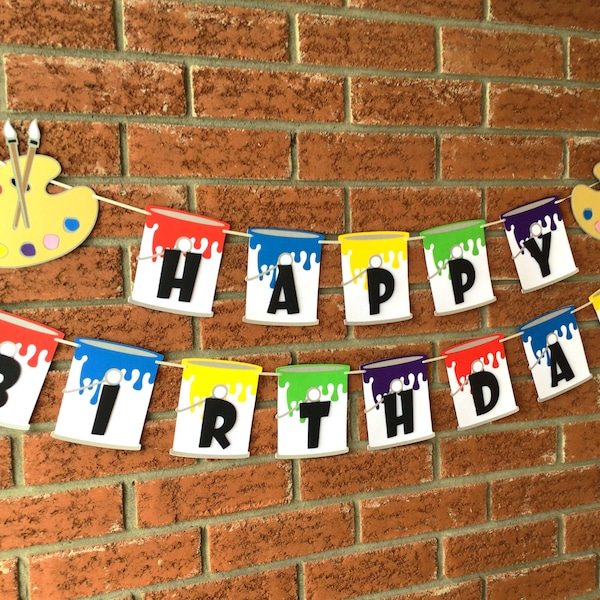 Paint Party Banner - Etsy