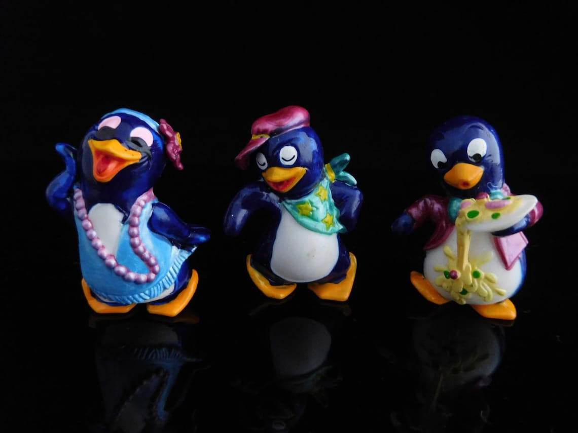 Vintage Toys, Peppy Pingos Party, Penguin Cake Topper, Penguins ...
