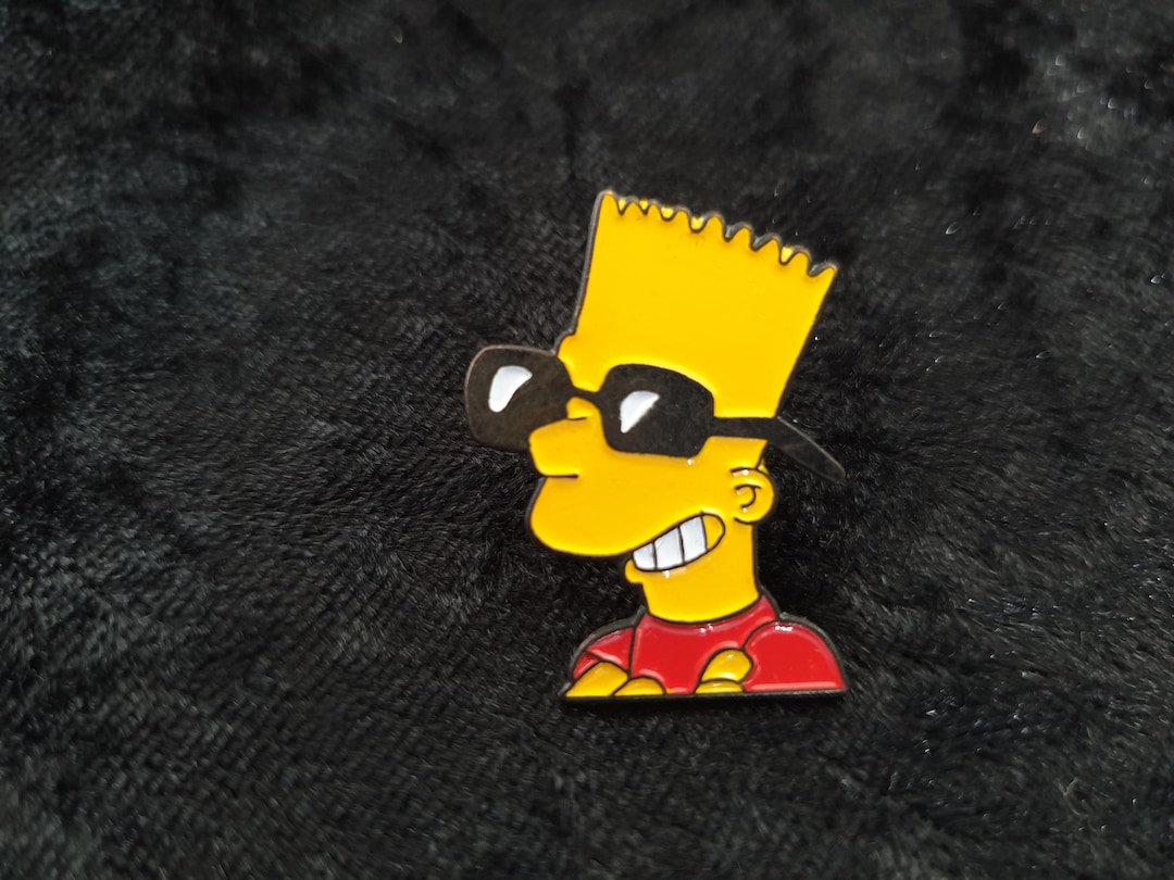 Vintage Bad Simpson Pin, Cool Bad Enamel Pin, Simpsons Clip Art ...