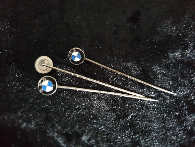 Vintage LOGO PIN, Promotion Needle, Badge, BMW Silver Plated Glory ...