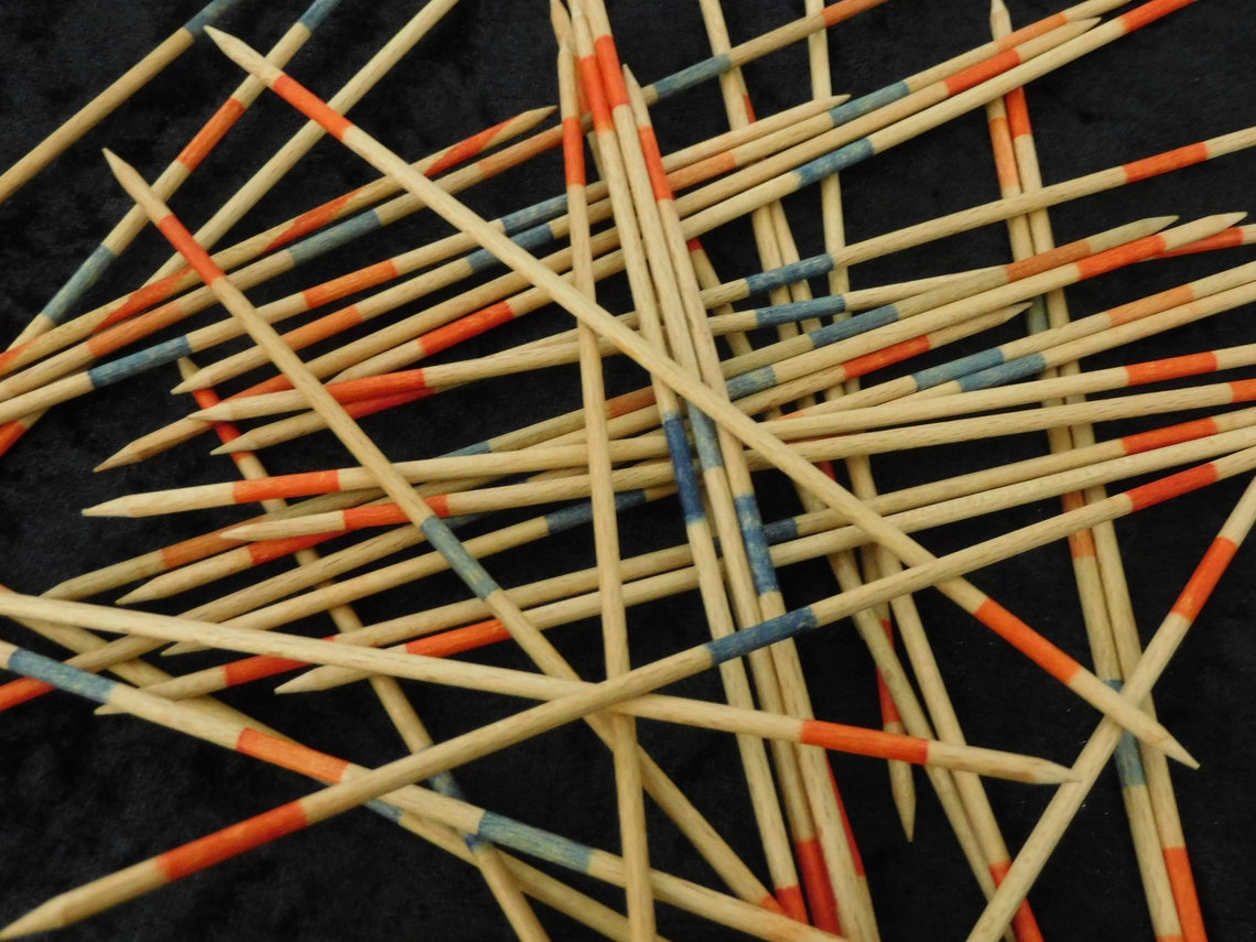 Table Game Collectible Vintage Mikado Pick-up Sticks Game - Etsy