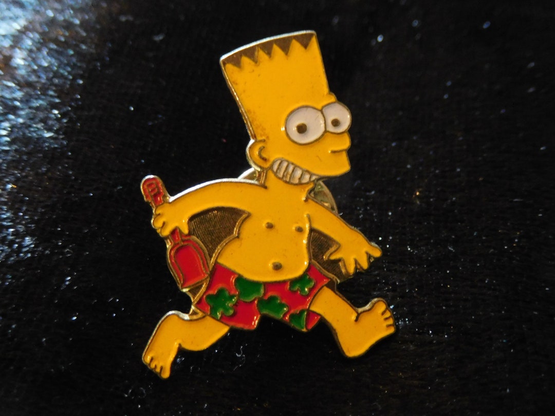 Vintage Bad Simpson Pin, Enamel Pin, Simpsons Clip Art, Simpsons Comic ...
