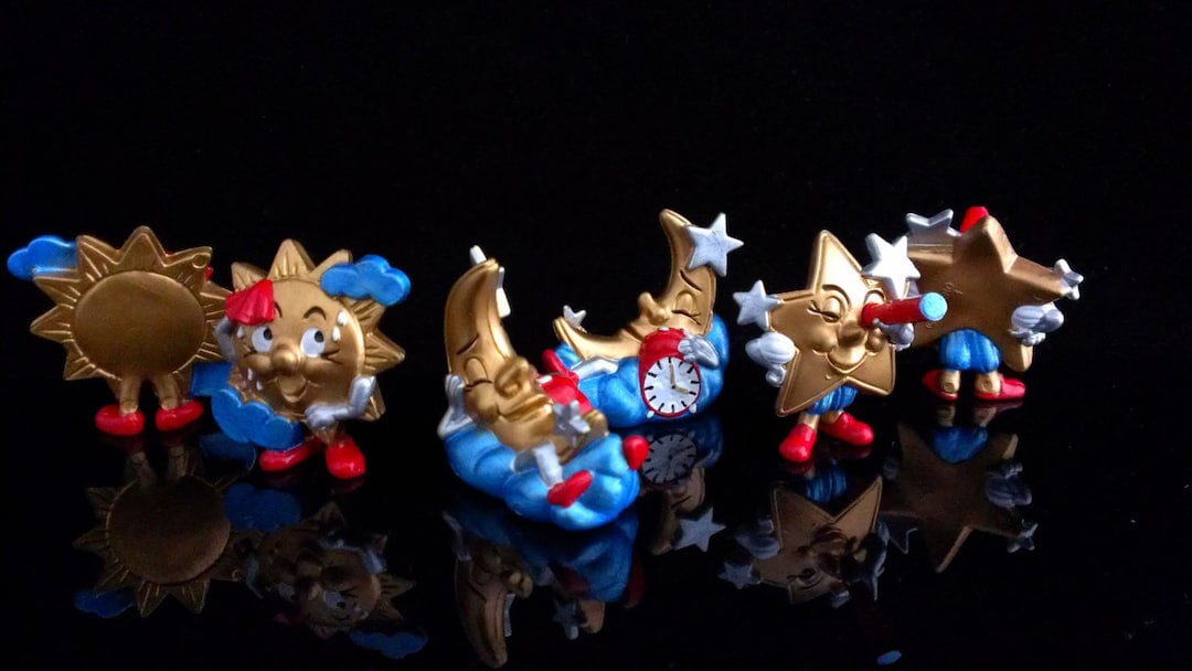 Vintage Toys, Collectible Miniature, Sun, Moon & Star, Xmas Decoration ...