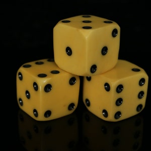 RARE Collectible BIG Dice Table Game, Set of 3 Pcs Bakelit Dice ...