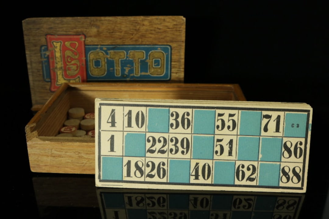 Antique LOTTO Table Game, in Collectible Condition, With 12 Boards and ...