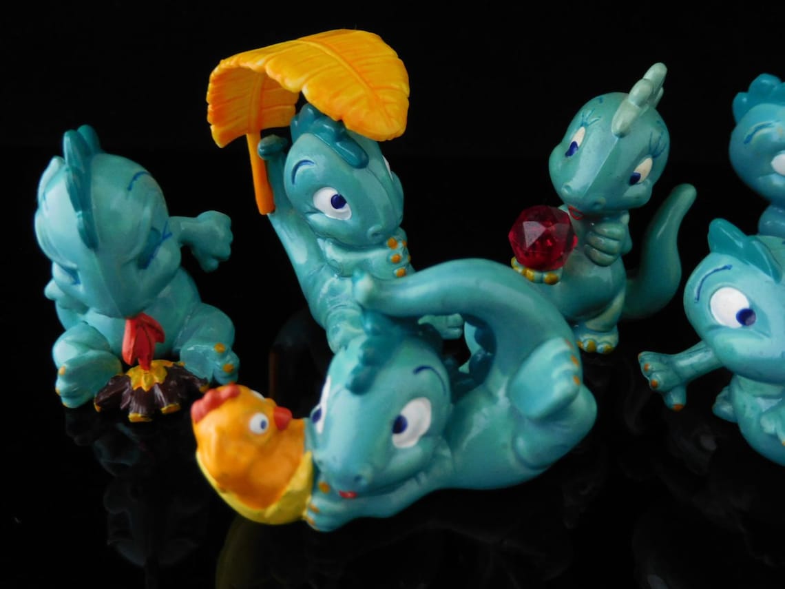 Vintage Toys Collectible Dinosaurs Drolly Dinos Complete - Etsy