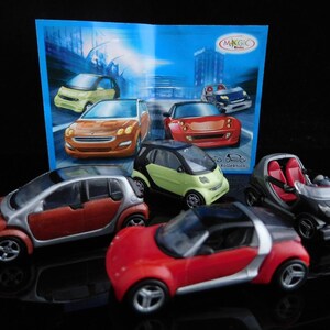 Vintage Toys, Collectible, SMART Car, Set of 4 Miniature SMART Cars ...