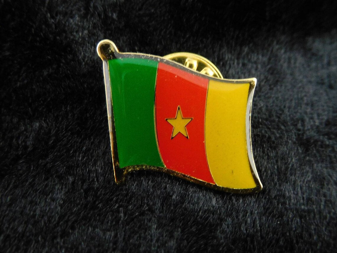 Vintage LOGO PIN Badge Miniature Toys CAMEROON Flag Enamel - Etsy