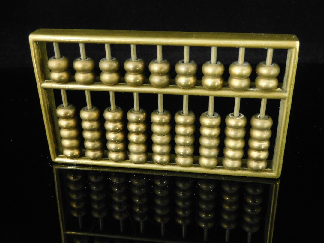 Vintage Toys, Collectible, Bronze or Brass Abacus, Miniatur Abacus ...