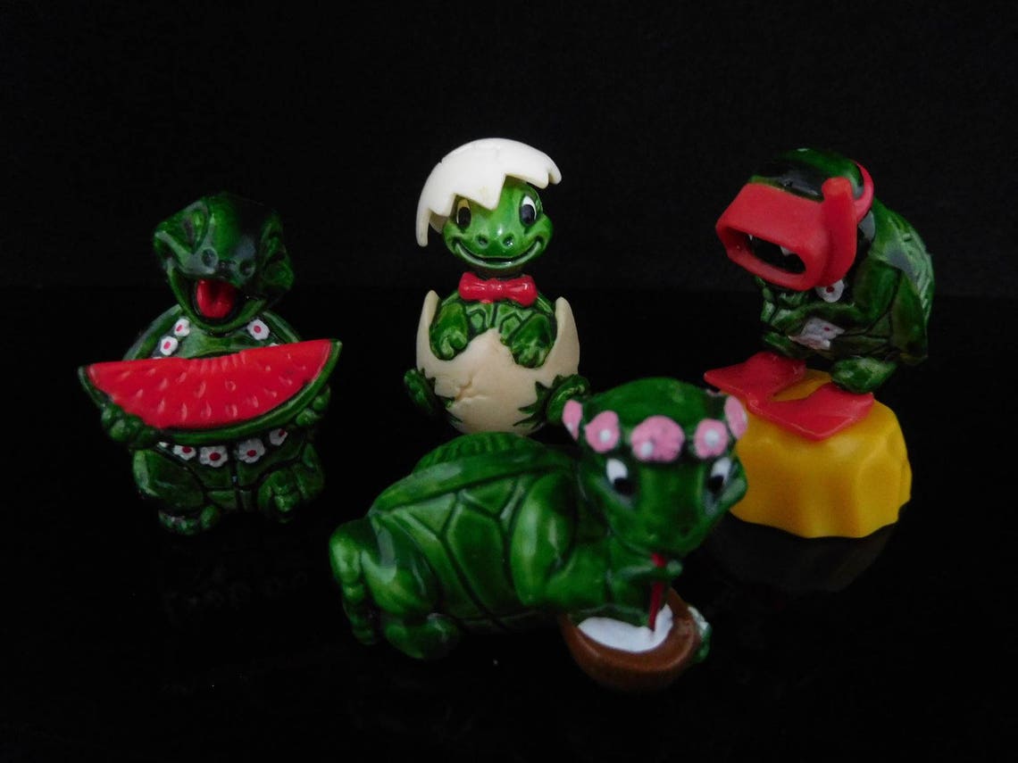Vintage Toys, Collectible, TERRAPINS 1992, Garden Turtles, Complete ...