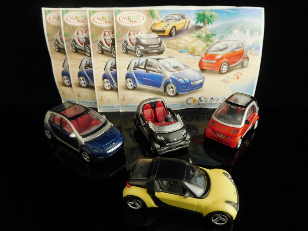 Vintage Toys, Collectible, SMART Car, Set of 4 Miniature SMART Cars ...