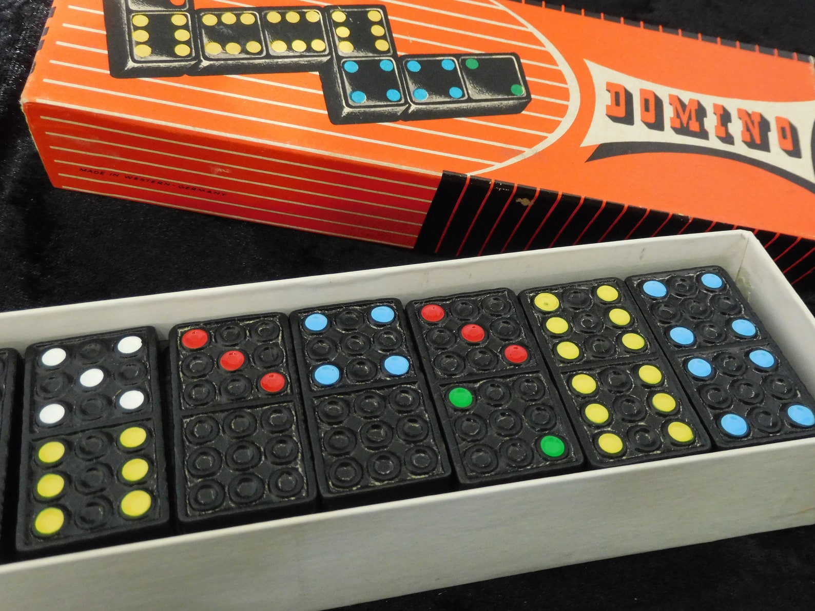 Table Game Collectible Toy Vintage Wooden DOMINOES Game | Etsy