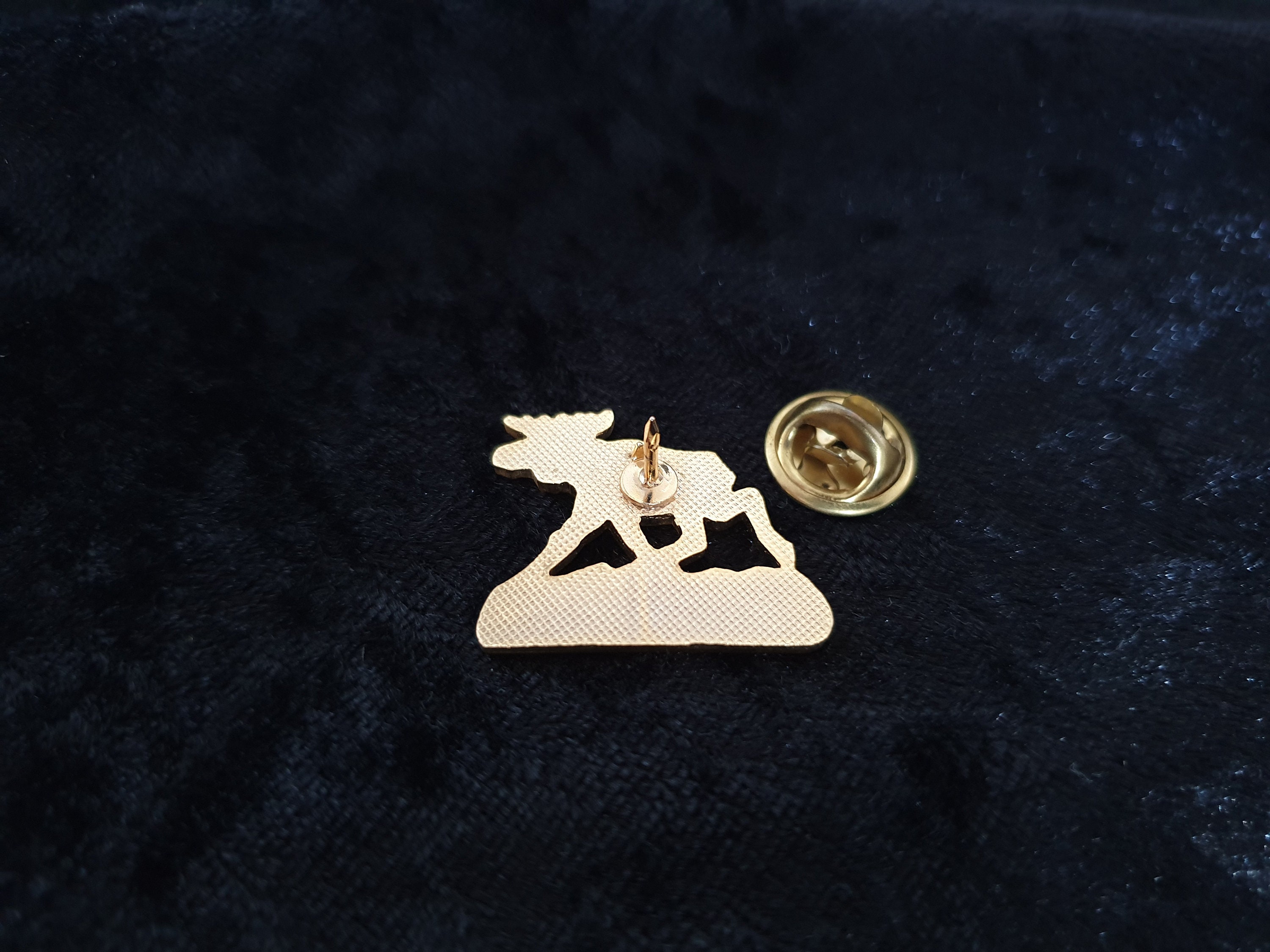 Vintage Moose Pin, Original Säfsen Ski Resort Pin, Promotion Badge 1970 ...