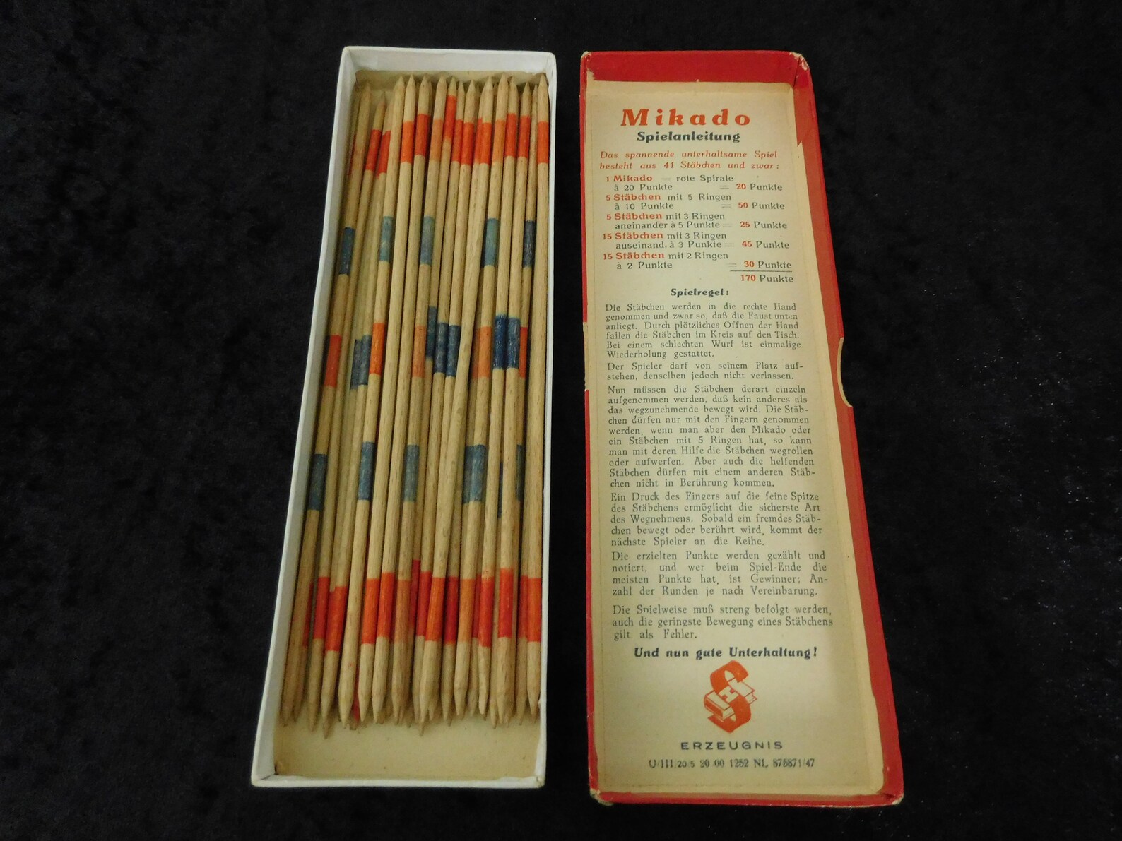 Table Game Collectible Vintage Mikado Pick-up Sticks Game - Etsy