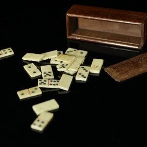 Super Rare Miniature DOMINOES Game, Collectible Antique Toy, Heavy ...