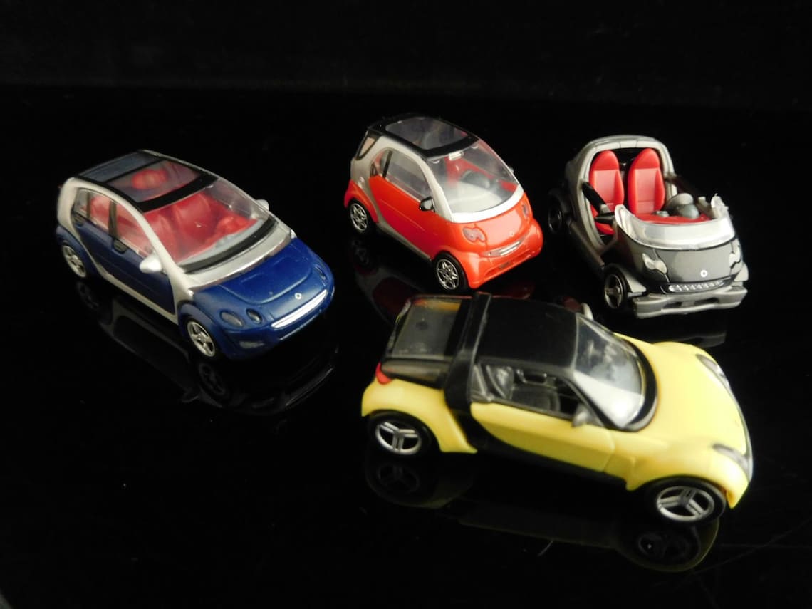 Vintage Toys Collectible SMART Car Set of 4 Miniature SMART | Etsy