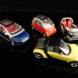 Vintage Toys, Collectible, SMART Car, Set of 4 Miniature SMART Cars ...