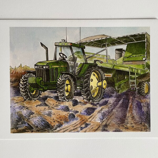 Blank Tractor Card - Etsy