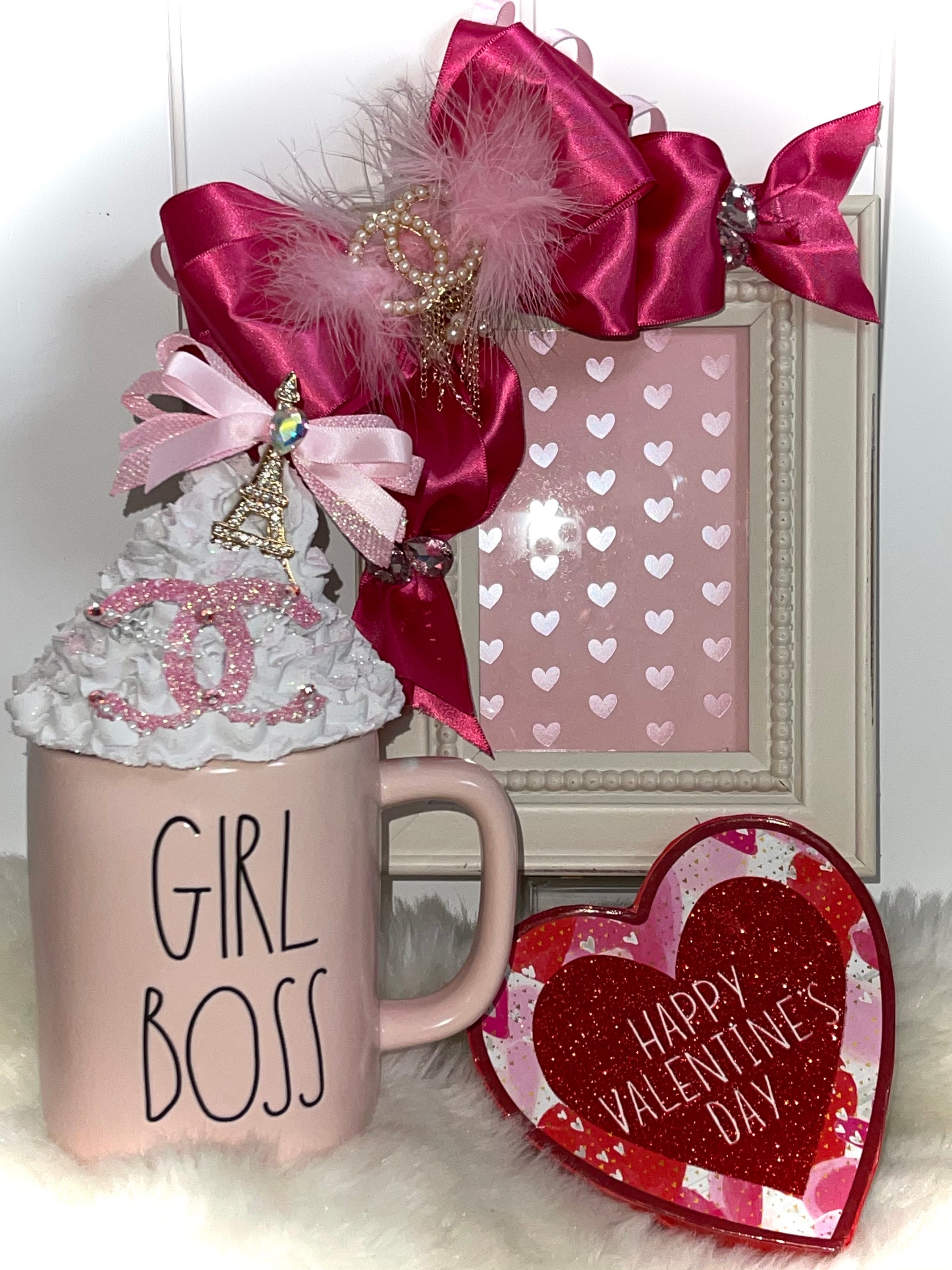Decorative Mug Topper and Rae Dunn GIRL BOSS Mug Set - Etsy