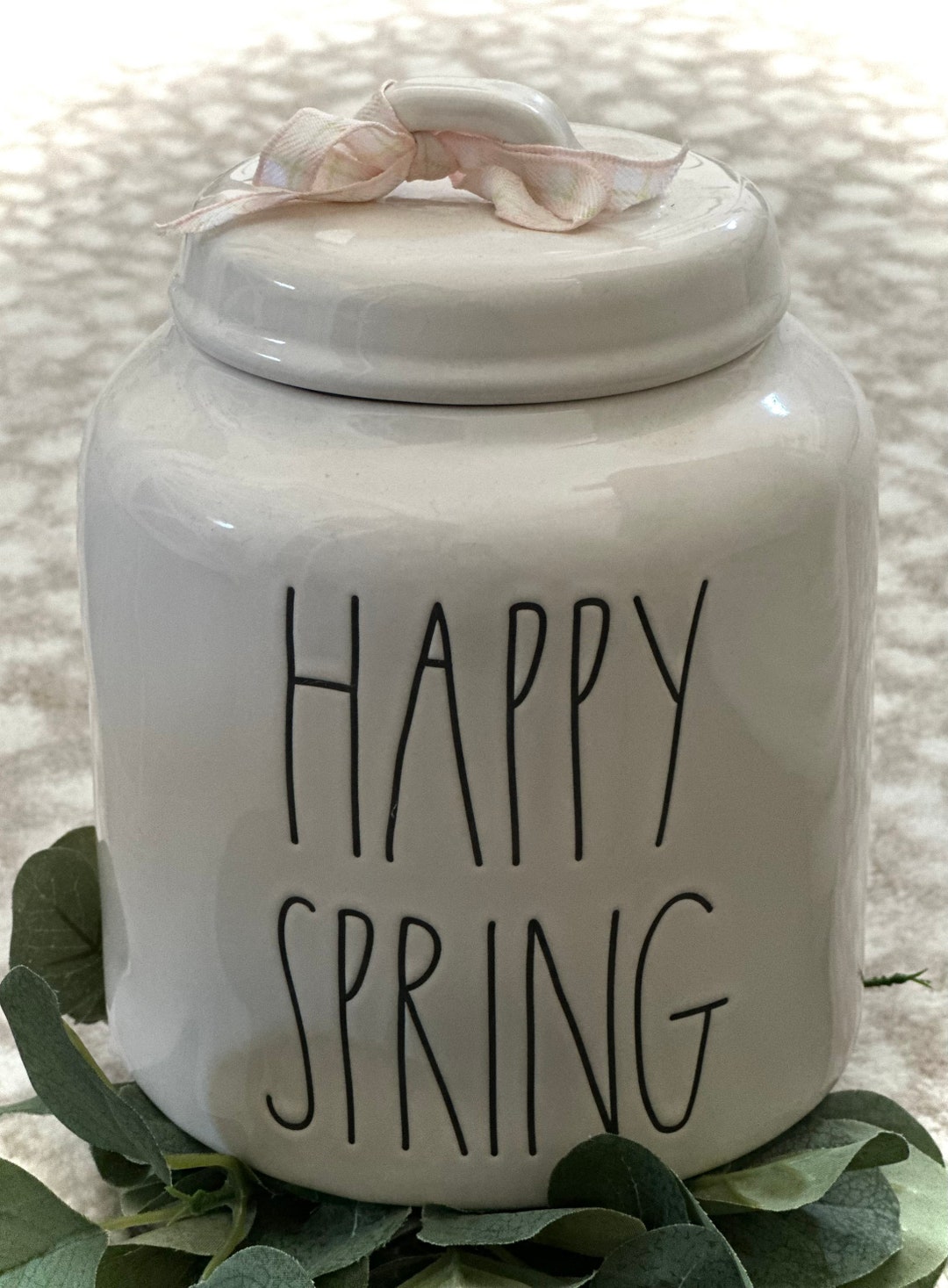 Rae Dunn HAPPY SPRING JAR - Etsy