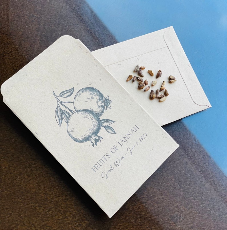 Custom Personalized Seed Packets for Wedding With Seeds, Fruit Tree ...