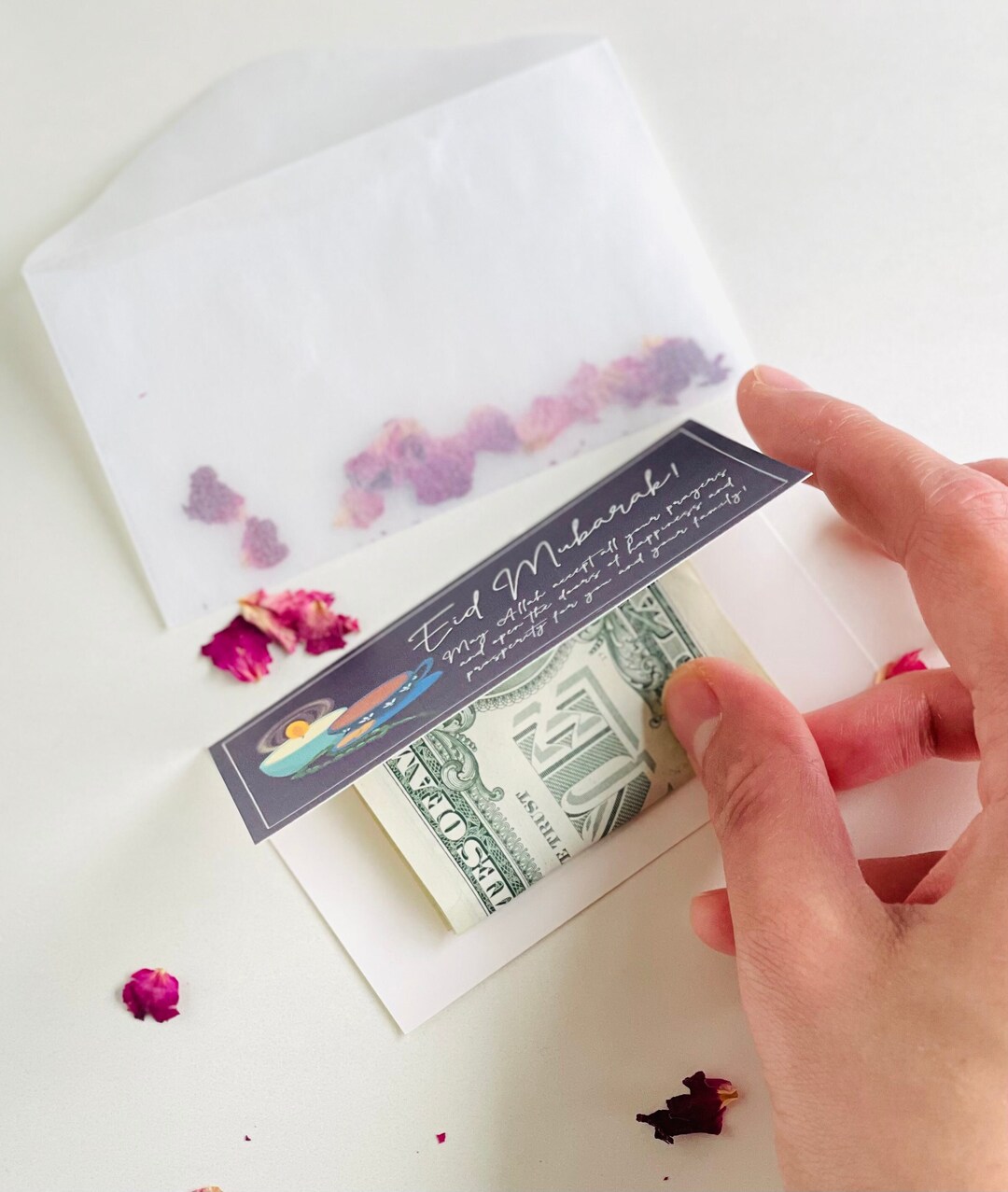 Eid Money Holder, Eid Mubarak Greeting Card Mini, Eid Money Card With ...