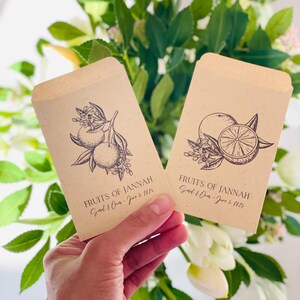 Custom Personalized Seed Packets for Wedding With Seeds, Fruit Tree ...